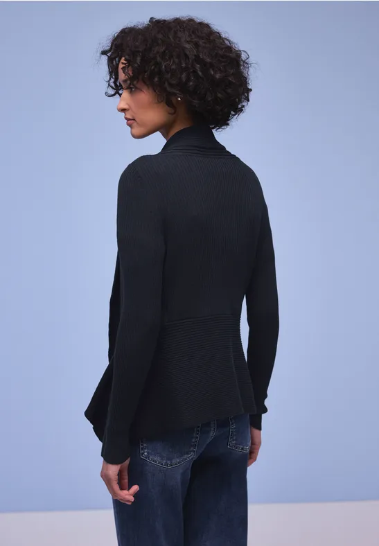 STREET-ONE Cardigan Cutline pour femmes en Bleu | STREET-ONE