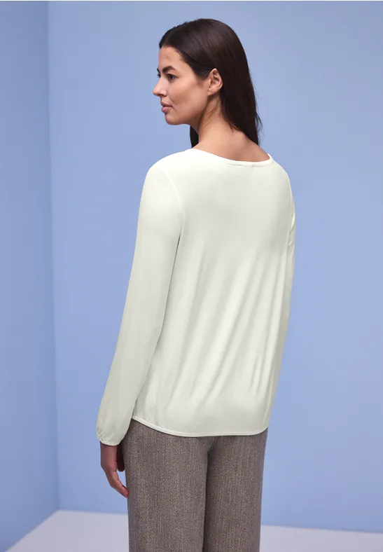 STREET-ONE Basic Shirt für Damen in Weiß | STREET-ONE