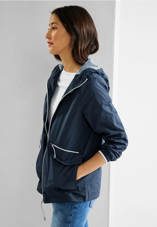 STREET-ONE Kurzer Windbreaker für Damen in Blau | STREET-ONE