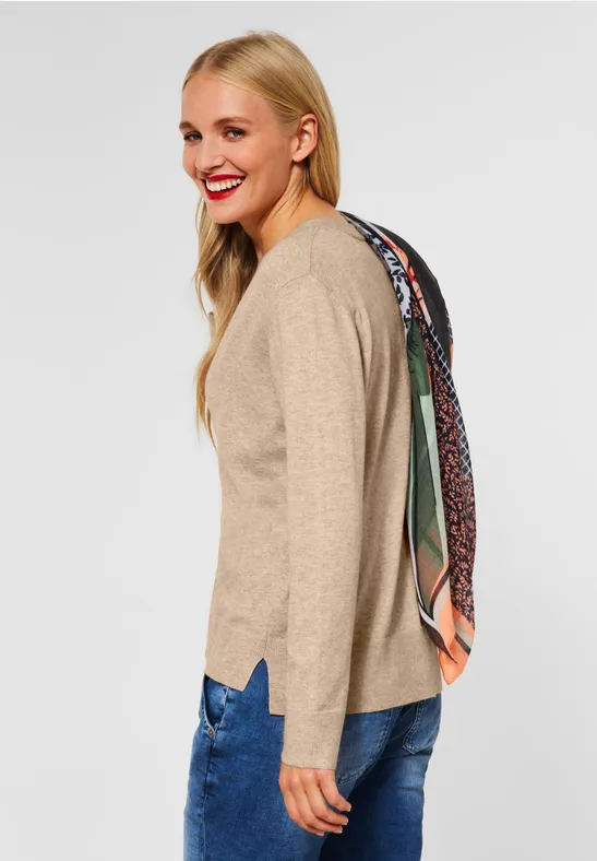 STREET-ONE Cardigan cosy en Beige | STREET-ONE