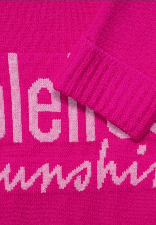STREET-ONE Pull-over en tricot avec wording in Rose vif | STREET-ONE