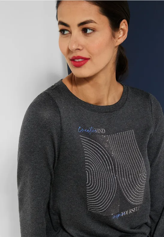 STREET-ONE T-shirt artwork en Gris | STREET-ONE