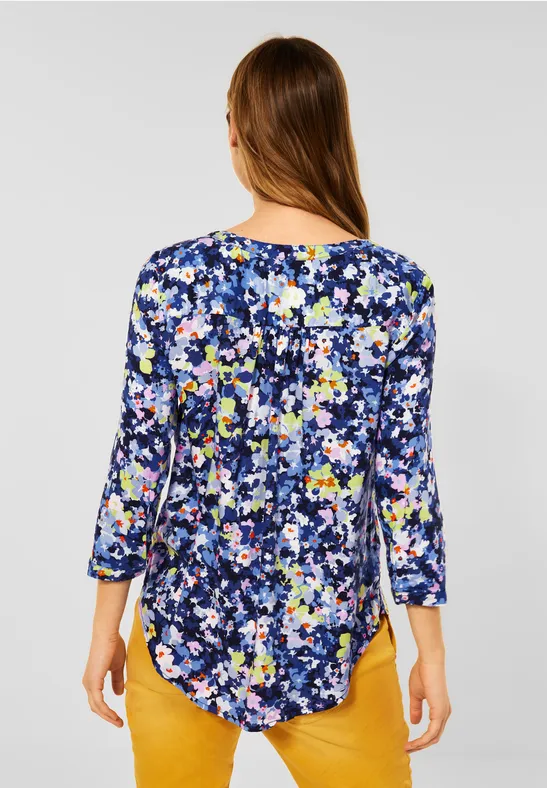 STREET-ONE Bluse mit Blumen Muster für Damen in Blau - BAMIKA | STREET-ONE