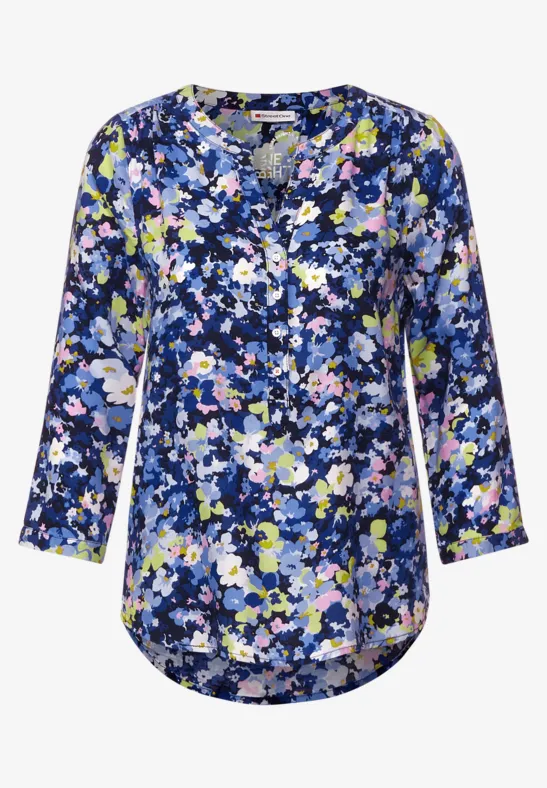 STREET-ONE Bluse mit Blumen Muster für Damen in Blau - BAMIKA | STREET-ONE