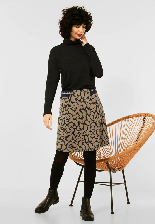 STREET-ONE Minirock mit Muster für Damen in Beige - LOU | STREET-ONE