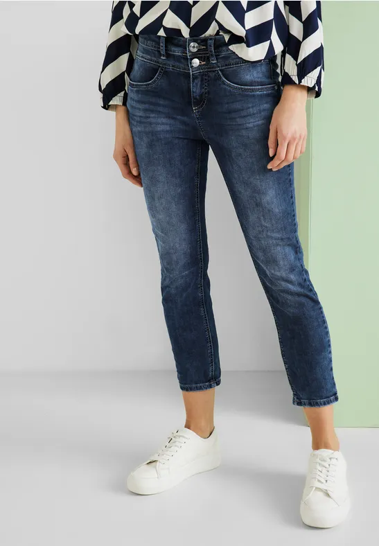 STREET-ONE Slim Fit Jeans für Damen in Blau - YORK | STREET-ONE