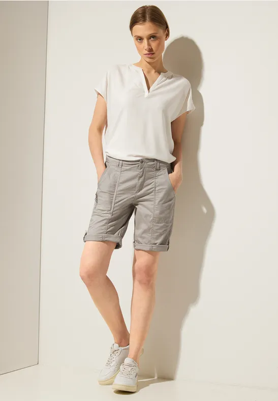 STREET-ONE Bermuda coupe classique in Gris - YULIUS | STREET-ONE