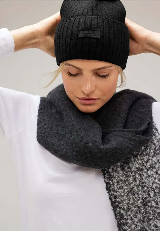 STREET-ONE Strick Beanie für Damen in Schwarz | STREET-ONE